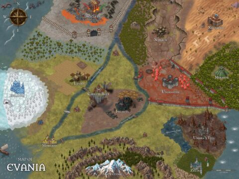 The Regions of Evania | Dungeon Lords